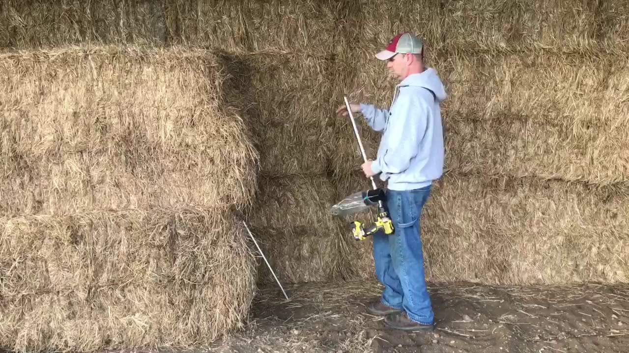 Core Sampling Hay Bales - YouTube