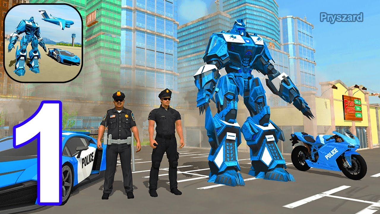 Police Robot Car Transporter - Gameplay Walkthrough Part 1 Transform ...
