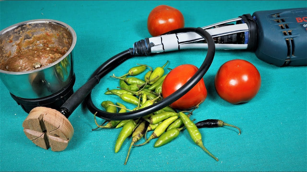 How to Make an Easy Drill Powered Mixture Grinder at home |DIY - YouTube