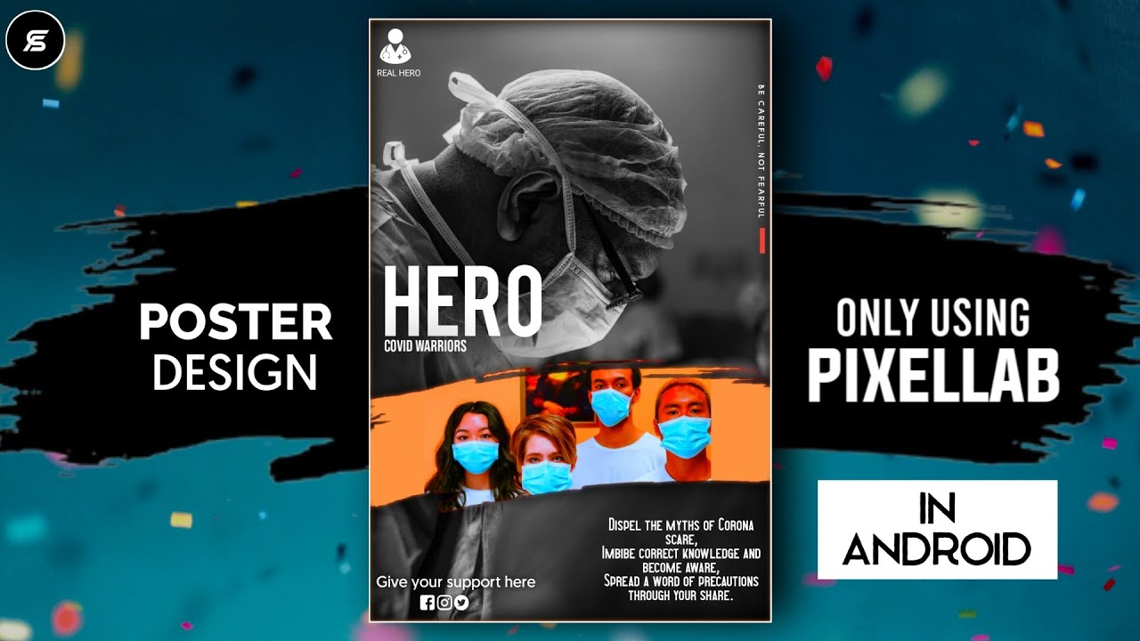 Covid Poster design in Pixel lab || Trying to create a poster in pixellab