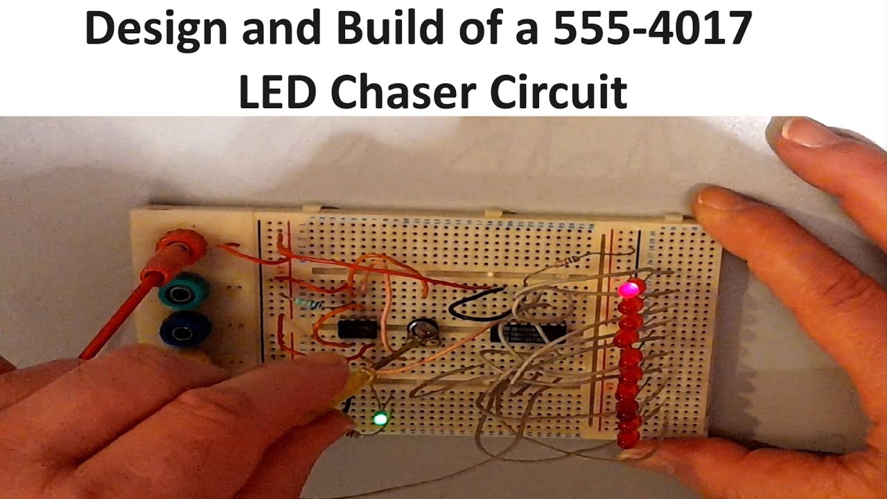 Building an Experimental 555 4017 LED Chaser Circuit - YouTube