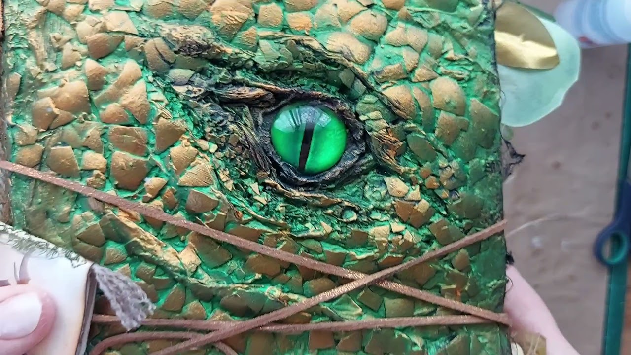 Dragon junk journal cover tutorial phase one. - YouTube