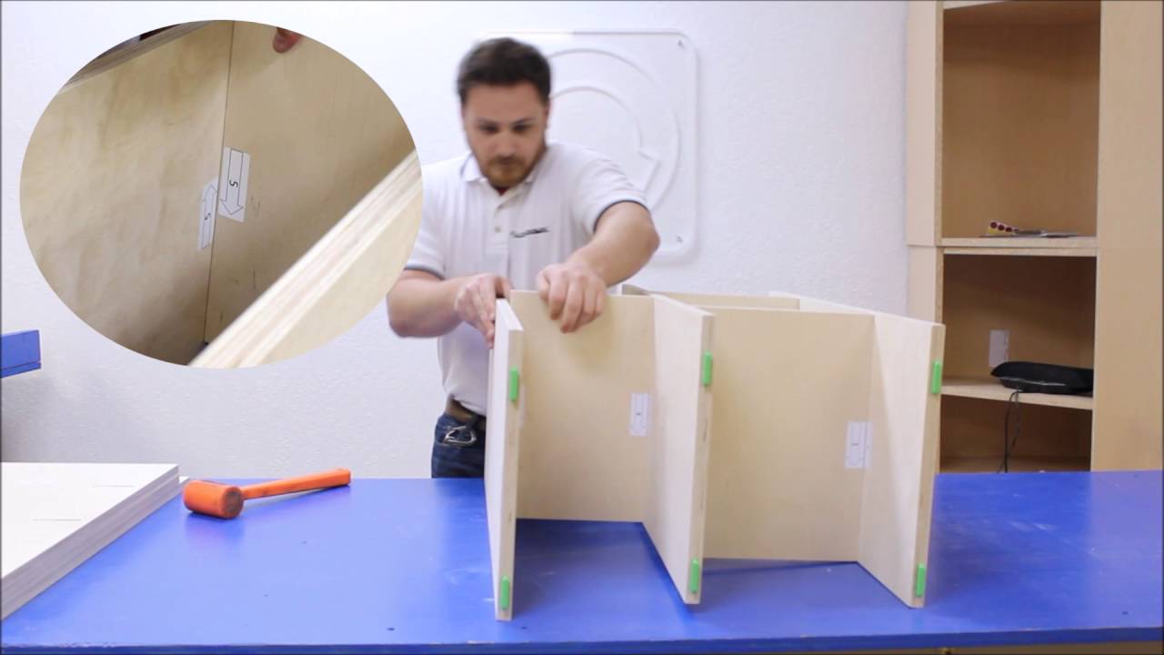 Open Back Shelf Assembly with Lockdowel Fasteners - YouTube