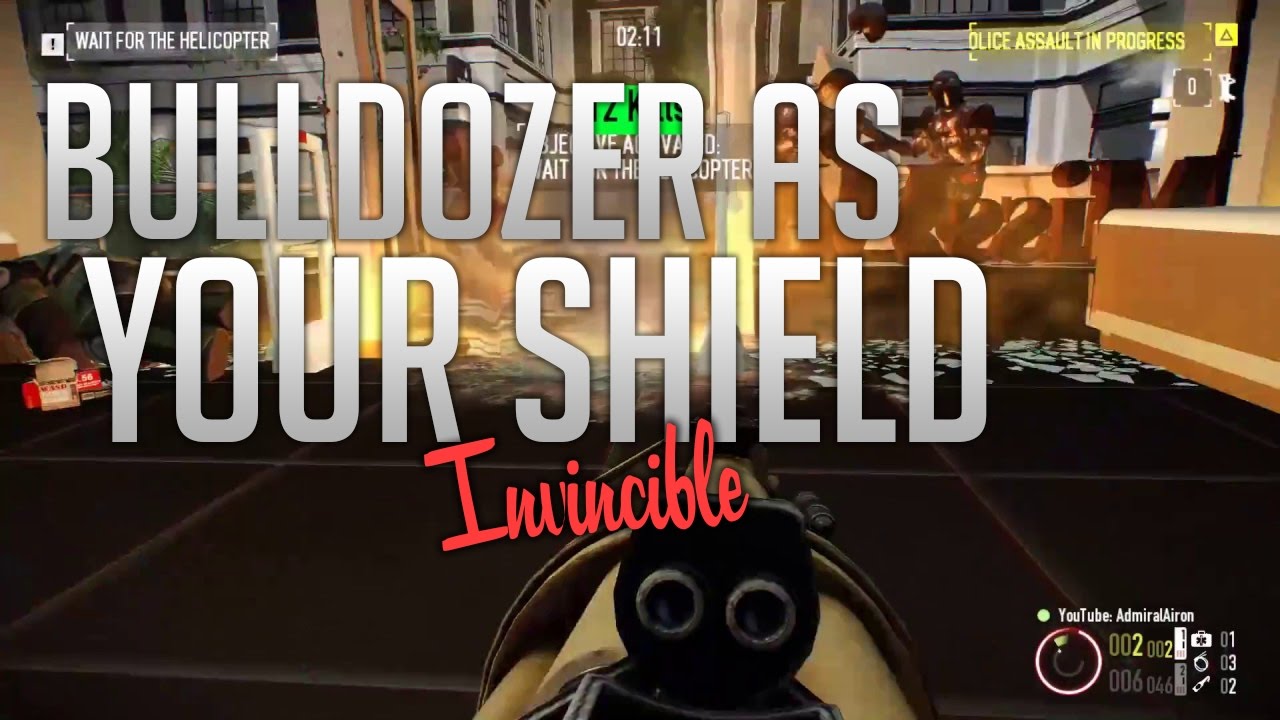 BULLDOZER AS SHIELD on One Down difficulty 🌟 PAYDAY 2 - YouTube