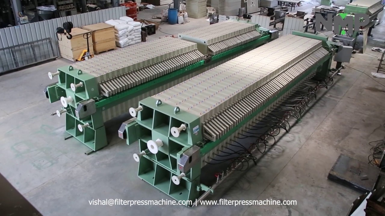 Automatic membrane filter press with plate shifter. - YouTube