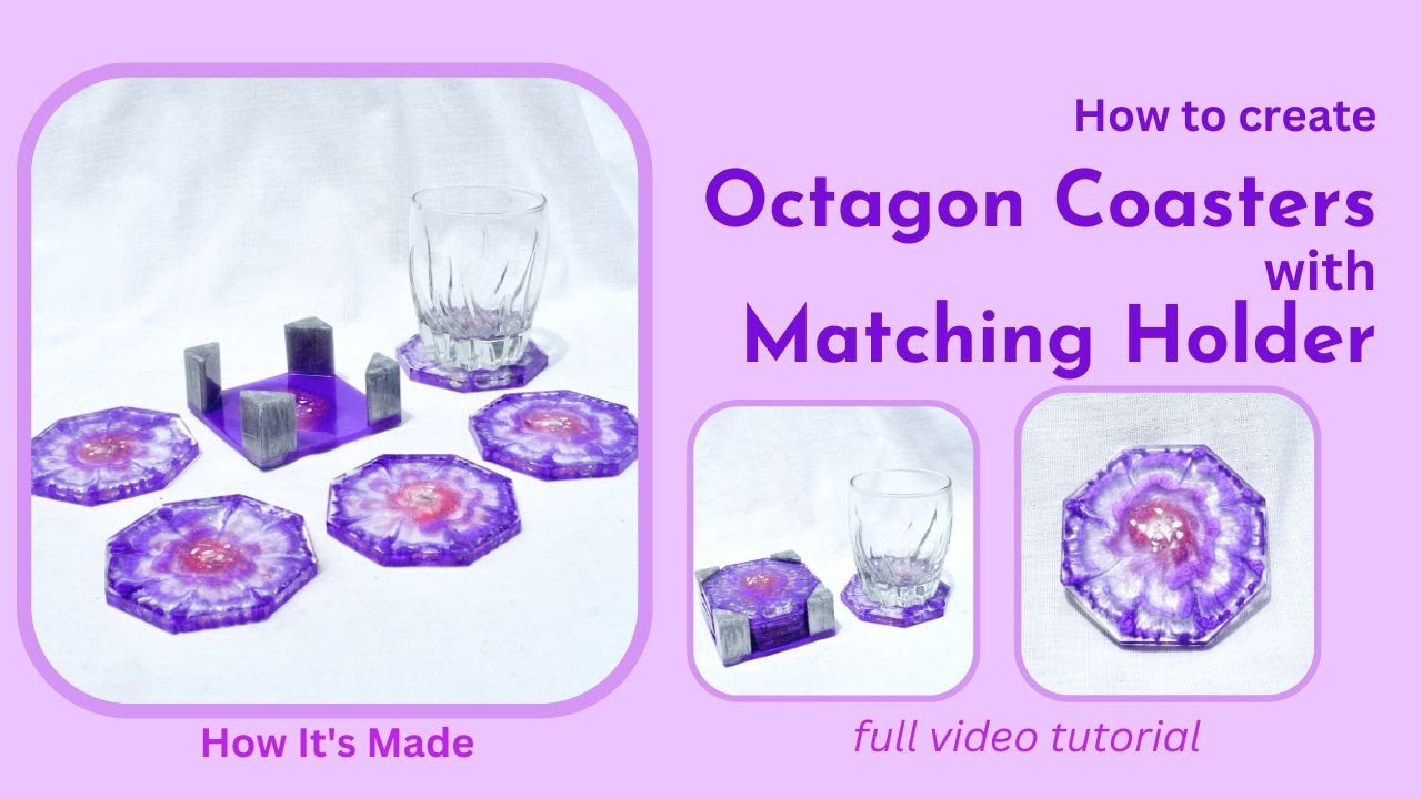 How to Create OCTAGON Coasters with matching Holder! [3 EASY Steps Video Tutorial] #111 - YouTube