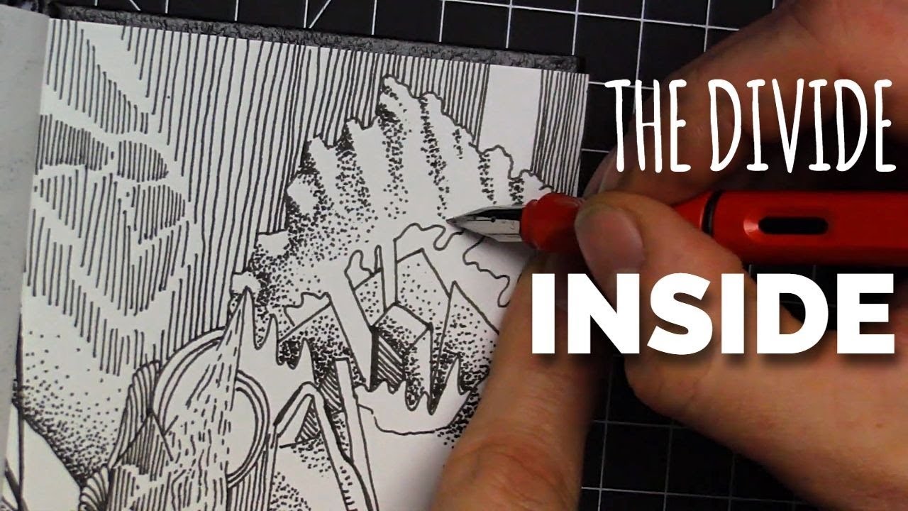 Fountain Pen Drawing | The Divide Inside | Poem - YouTube