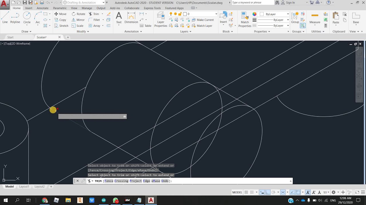 AutoCAD : Melukis IsoCircle dalam Lukisan Isometrik - YouTube