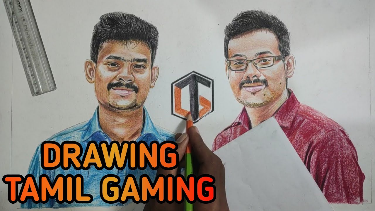 Drawing Tamil Gaming | Vivek and Prem | colour pencil @Tamil Gaming # ...