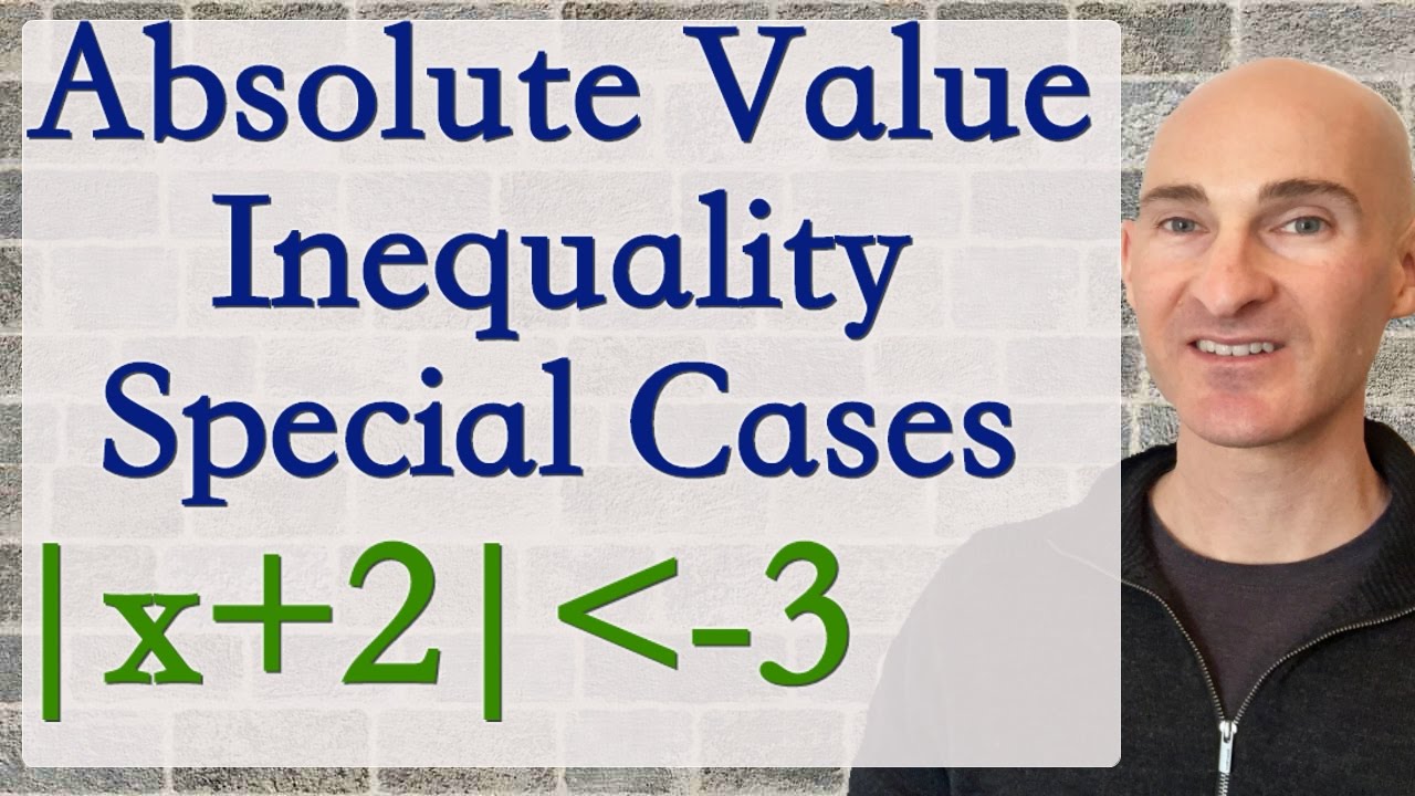 Absolute Value Inequality Special Cases - YouTube