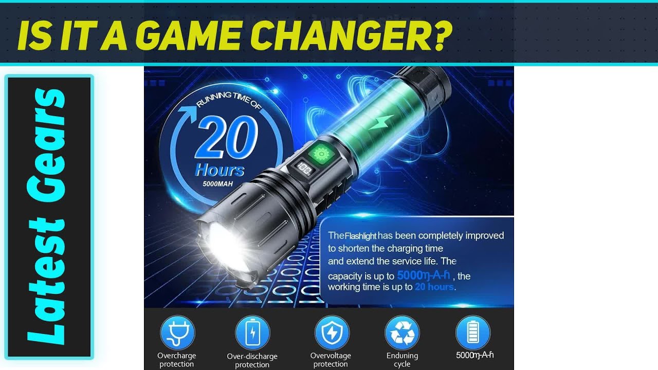 Hoxida Rechargeable Flashlights: Powerful 2000 Lumen Beam & Essential ...