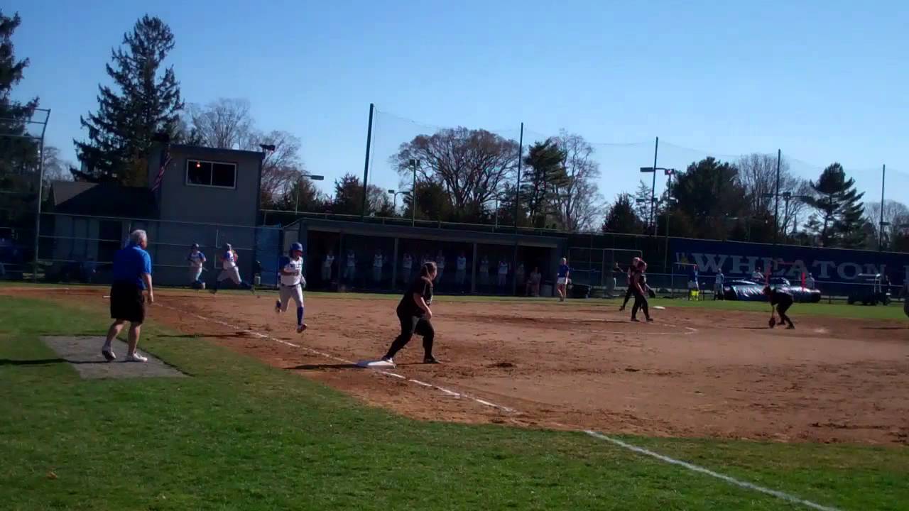Wheaton College softball - vs Lesley 3-22-12 - YouTube