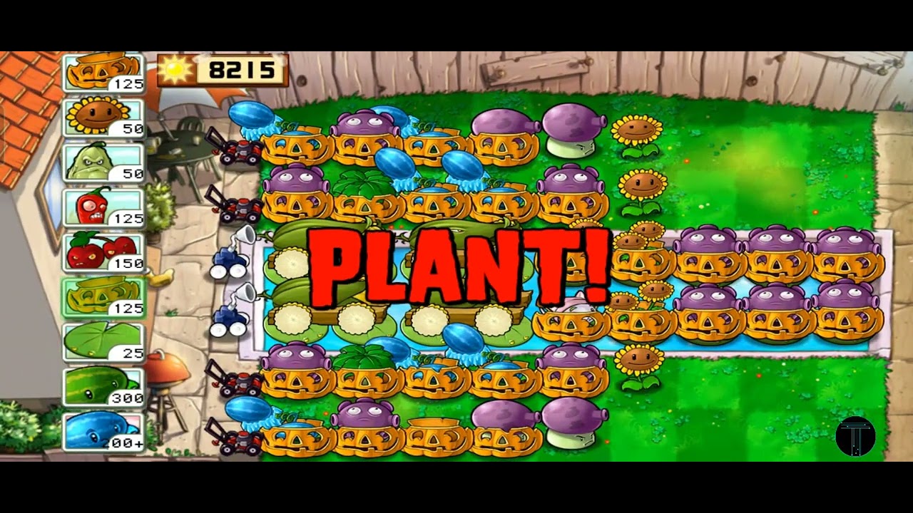 PVZ Plants vs Zombies Survival - Endless - 180 - 190 Flags - YouTube
