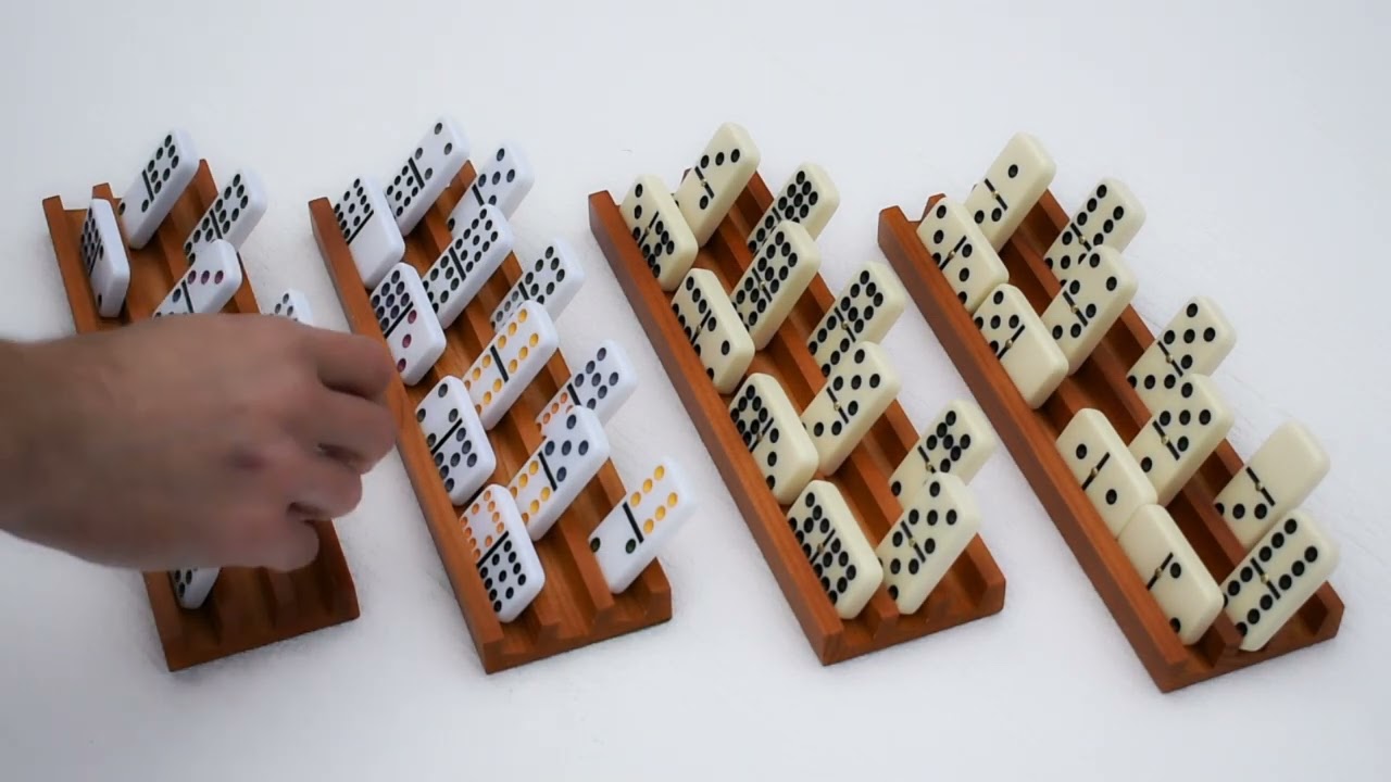Domino Holders - Set of 4 Domino Racks - Queensell brand - YouTube