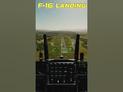 F-16 Landing on a runway - YouTube