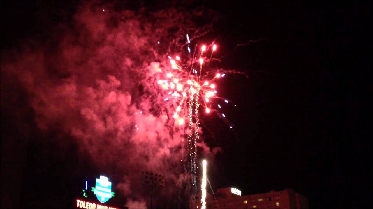 Ghostbusters Night Fireworks with Toledo Mud Hens - YouTube