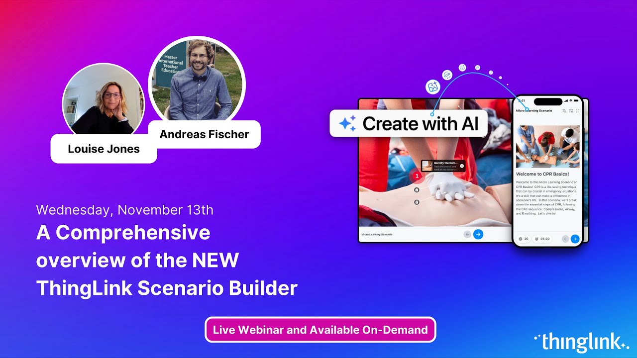 New Webinar: A Comprehensive Overview of the NEW ThingLink Scenario Builder - YouTube
