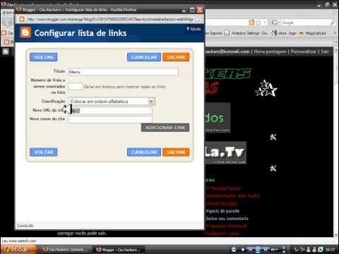Como criar menu no seu blogspot-Video aula - YouTube