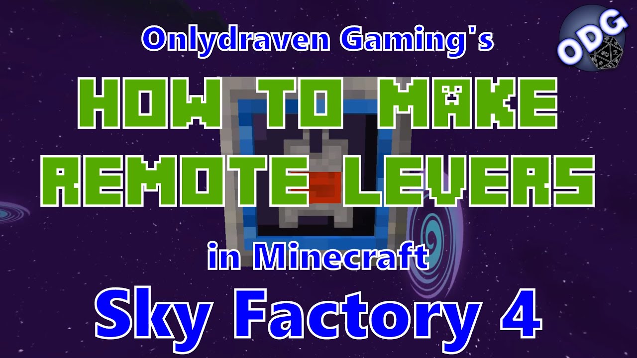 Minecraft - Sky Factory 4 - How to Make and Use Remote Levers - YouTube