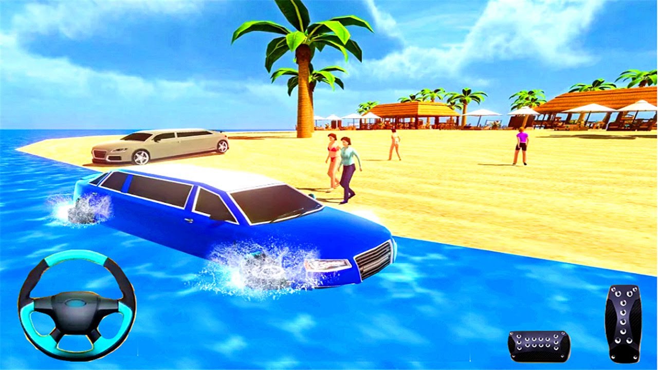 Water Surfer Floating Limousine - Beach Car Driving Games #2 - Android ...