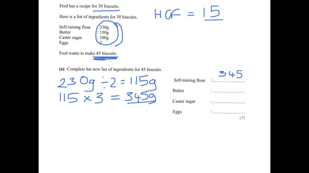 Ratio Recipes Exam Question YouTube ratio-recipes-exam-question-youtube