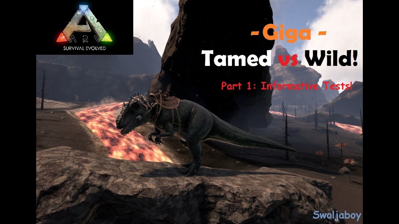 Ark Survival Evolved - Tamed vs Wild GIGA Testing (Part 1) - YouTube