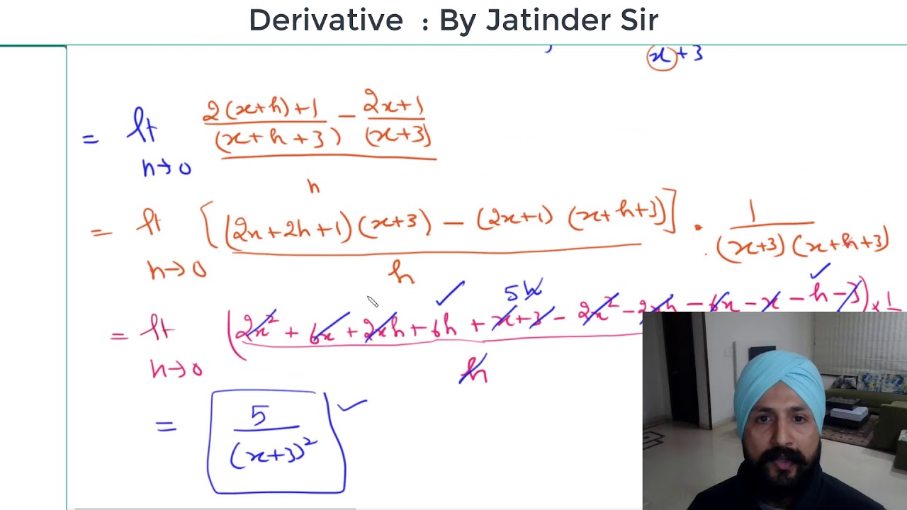 Derivative 3, More problems on 1st principal and derivation of product ...