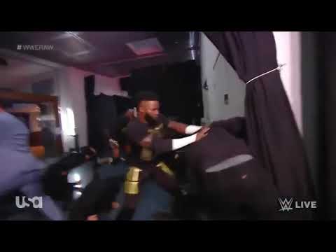 WWE Raw Backstage Brawl - YouTube
