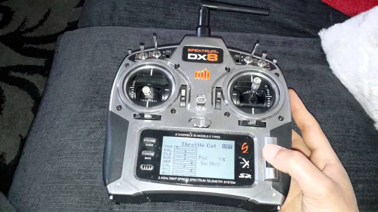 How to Set Up Throttle Cut Using Spektrum DX8 - YouTube