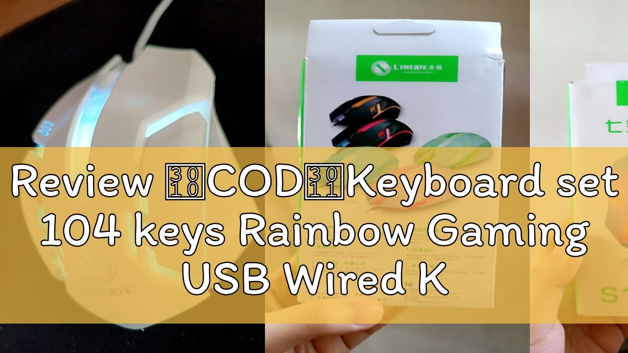 Review 【COD】Keyboard set 104 keys Rainbow Gaming USB Wired Keyboard ...