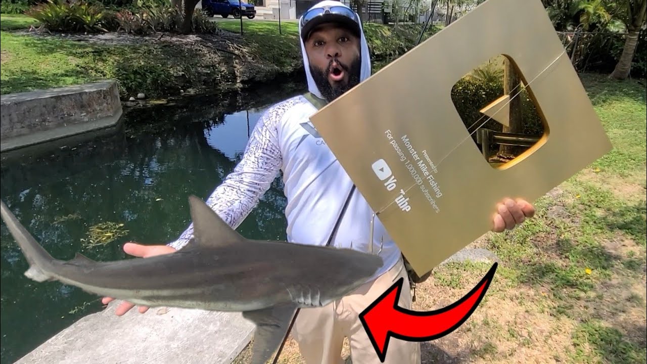 YOUTUBE GOLD PLAY BUTTON CATCHES FISH! (WORLD'S FIRST) - YouTube