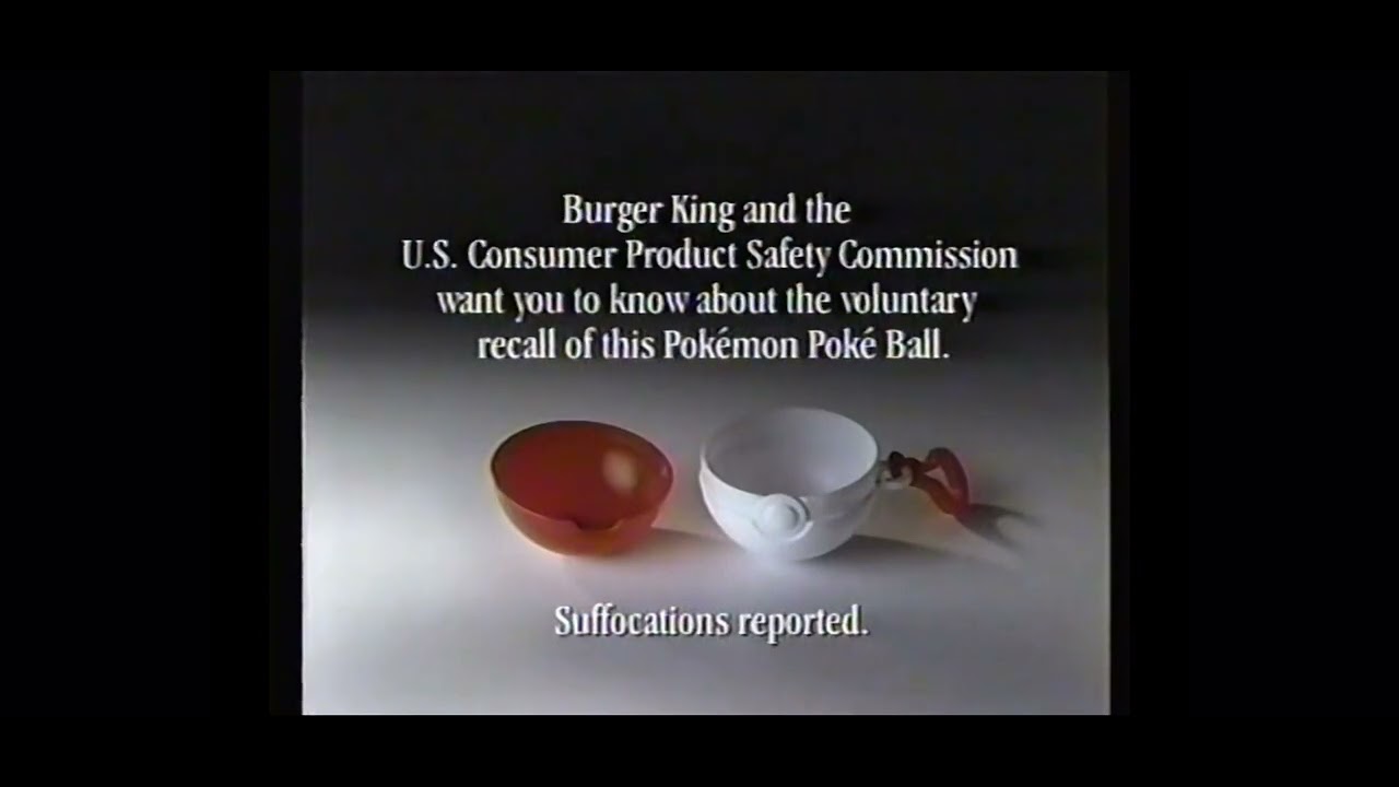 Burger King Pokémon Toy Recall (1999/2000) 2K footage - YouTube