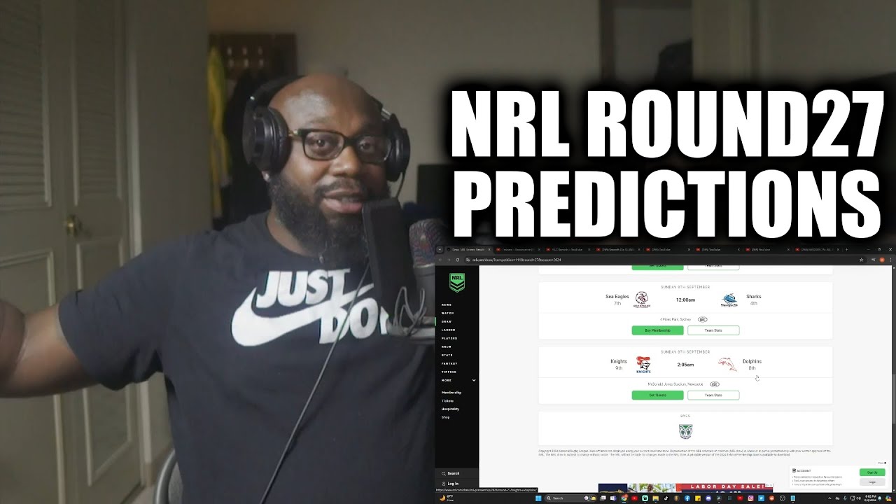 NRL PREDICTIONS Round 27 & ROUND 26 RECAP - YouTube