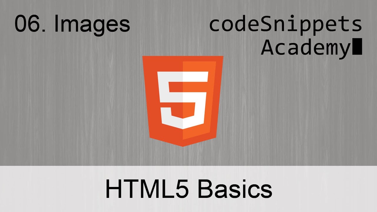 HTML Fundamentals 06. Images: img, src, JPEGs, GIFs, PNGs - YouTube