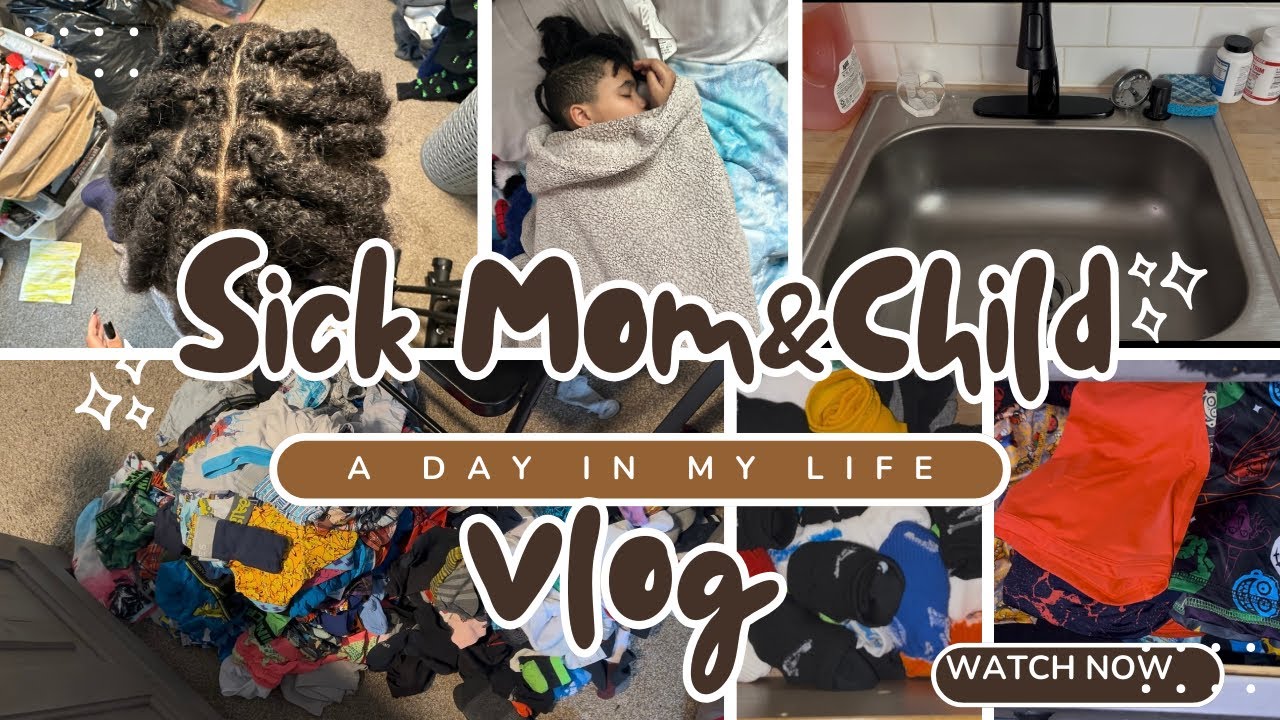 Sick Mom, Sick Kid… Still Pushing Through | Real Mom Life - YouTube