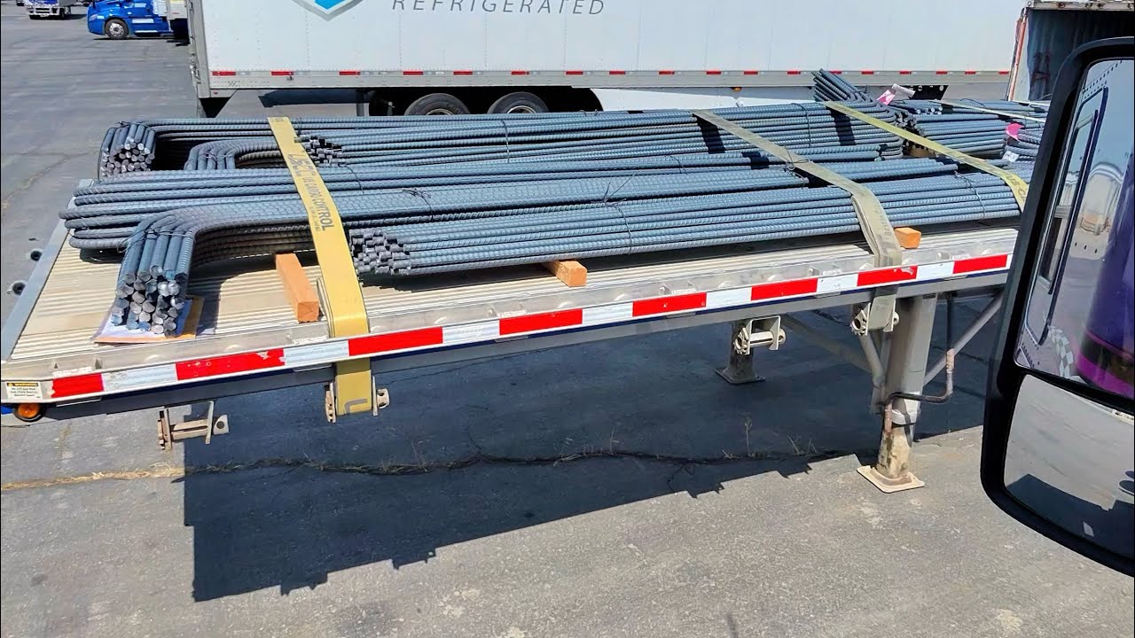 How to Properly Secure a Rebar Load | Flatbed Trucking Safety Tips for ...