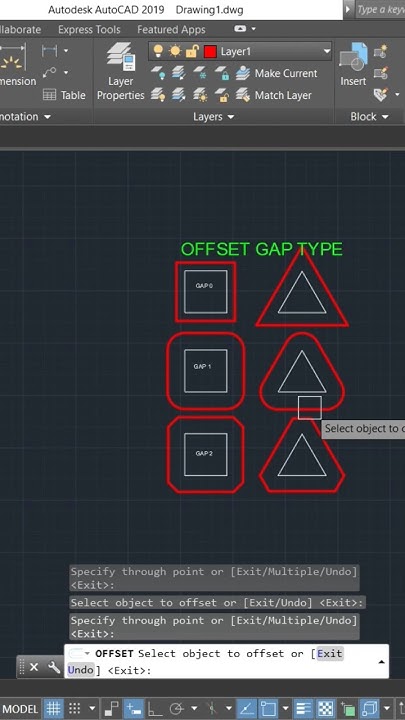 Offset gap type in autocad #autocad #viral #autocadtutorial #design #tutorial #animation # ...