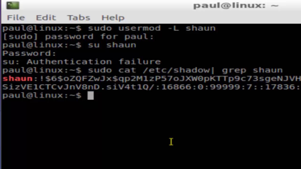 How to unlock an user account in CentOS - YouTube