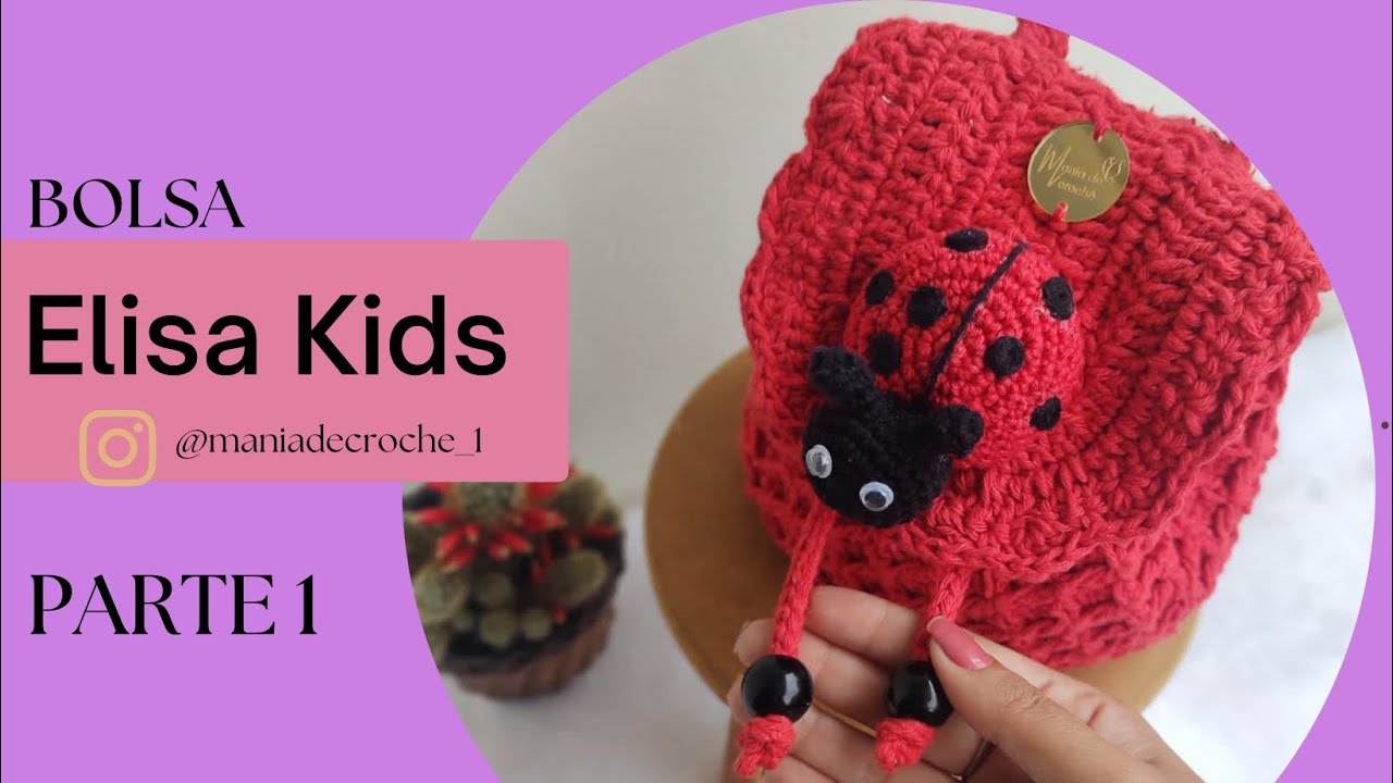 Mochila infantil de crochê / Elisa Kids - YouTube