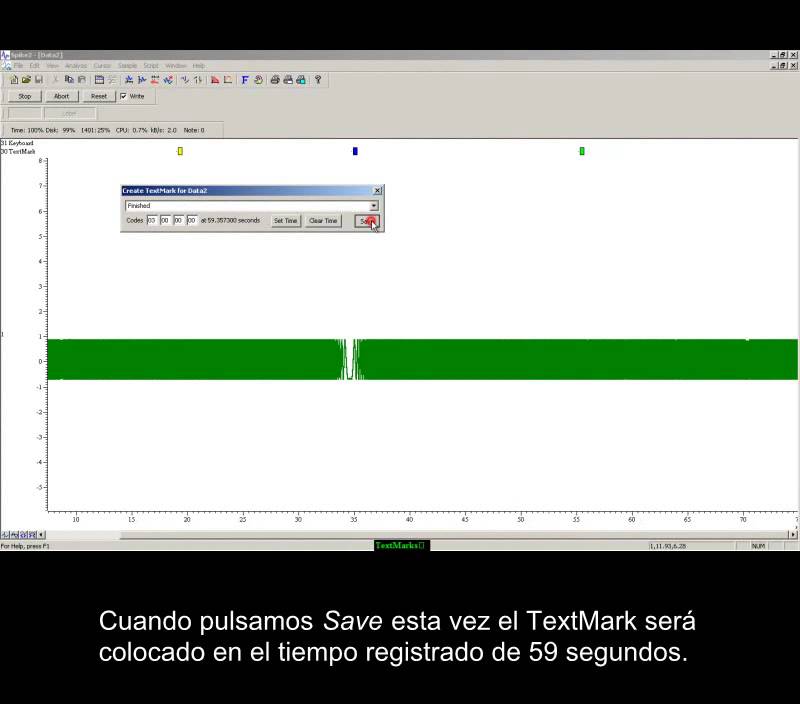 Enseñanza de Spike2: Anotación de datos con TextMarks (TextmarksS) - YouTube