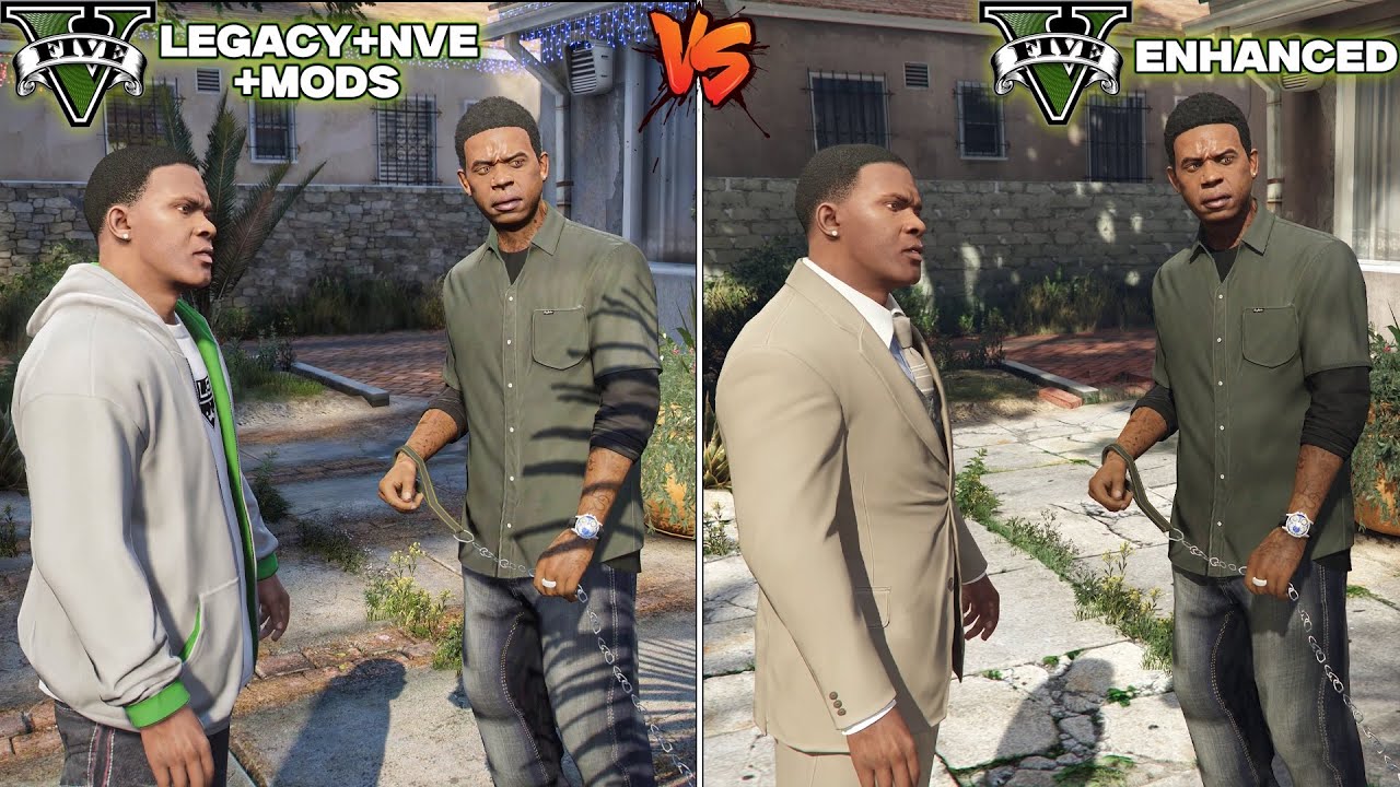 GTA V NVE Mods vs Enhanced Edition - Hood Safari Gameplay - YouTube