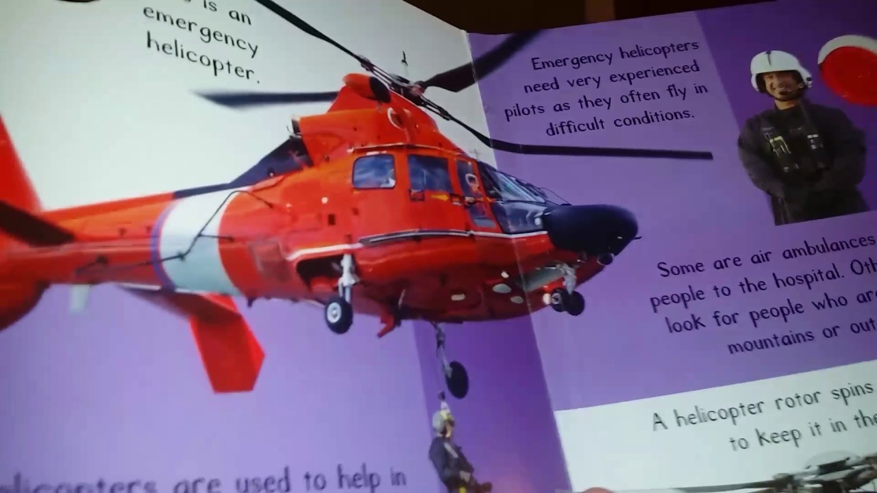 Emergency vehicles sound book as read to a 1 and 5 yr old - YouTube