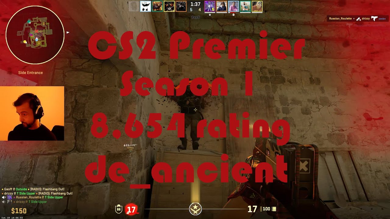 CS2 Premier Matchmaking - Season 1 - 8,654 Rating - de_ancient - YouTube