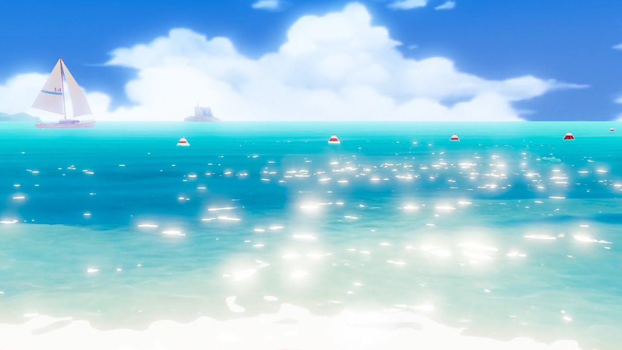 12 Hours Relaxing Summer Beach - Game Beach, White Noise, Ocean Waves ...