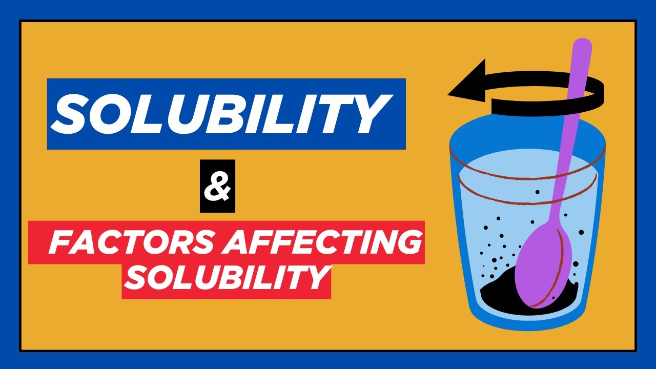 What is Solubility in Chemistry | Factors Affecting Solubility - YouTube