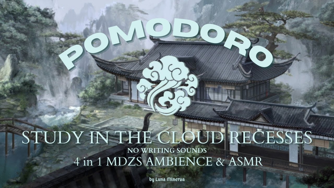 STUDY in the CLOUD RECESSES (NO WRITING SOUND) - Pomodoro Session 25/5 ...