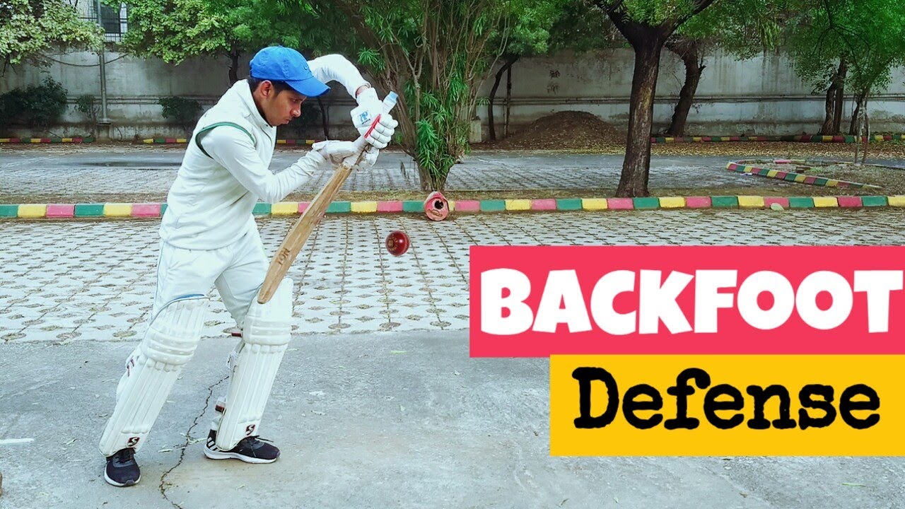 How to play backfoot defense || backward defense - YouTube