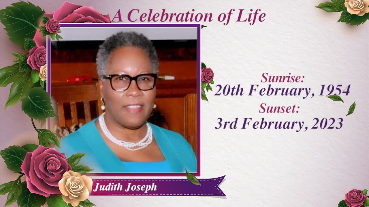 Funeral Service for Judith Joseph - YouTube