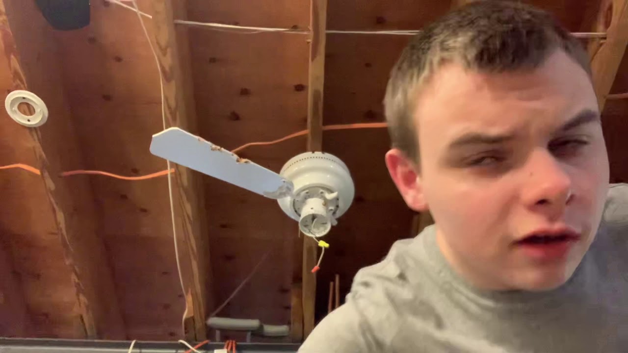 Smashing a ceiling fan - YouTube