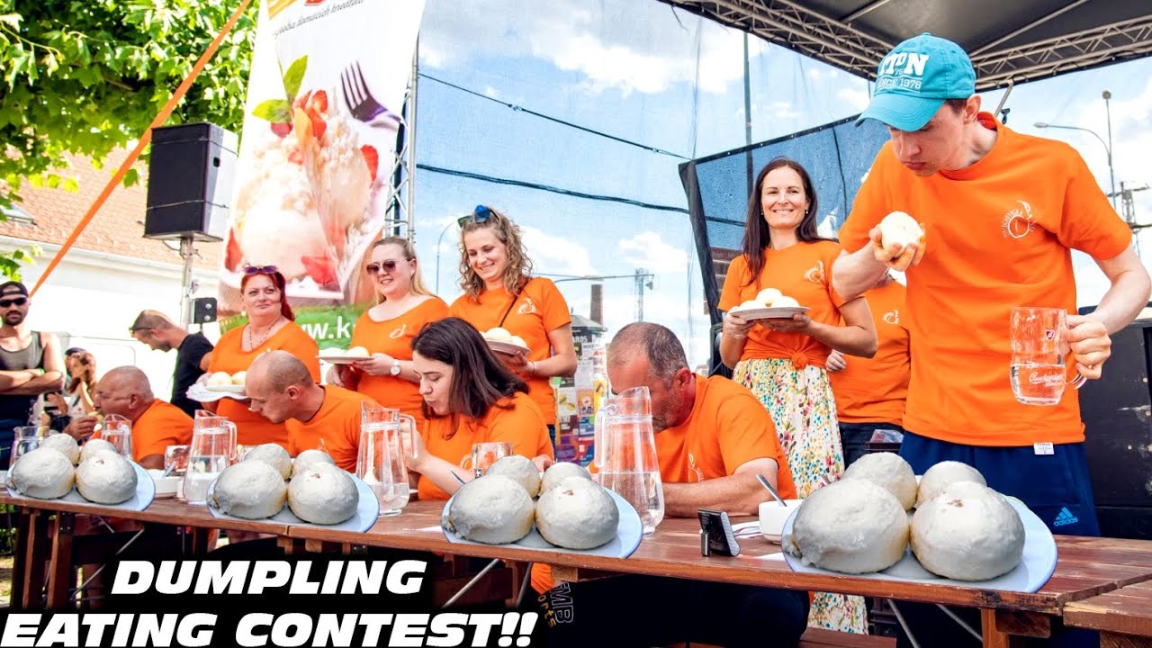 Dumpling Eating Contest 2022 | Giant Sweet Dumplings | Competitive ...